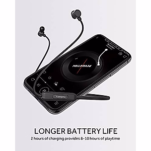 Yamipho Bluetooth Headphones Wireless Earbuds - HiFi HD Stereo Bluetooth 5.0 Earphones Neckband Sports Headsets for Workout Gym, IPX7 Waterproof CVC 6.0 Noise Cancelling 12 Hours Playtime