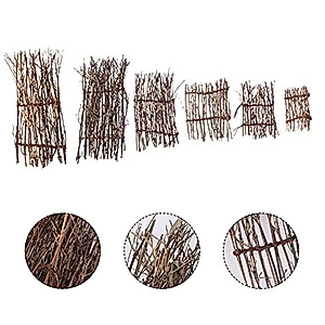Yardwe 6pcs Sushi Bamboo Fence Japanese Bamboo Decoration Sushi Sashimi Plate Decorative Bamboo Fence Ornaments for Restaurant Landscape Decoration