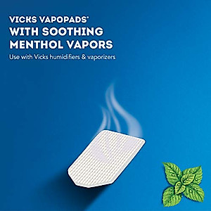 Vicks VapoPads, 6 Count - Soothing Menthol Vapor Pads for Vicks Humidifiers, Vaporizers, Waterless Vaporizers, and Plug-Ins, VSP-19