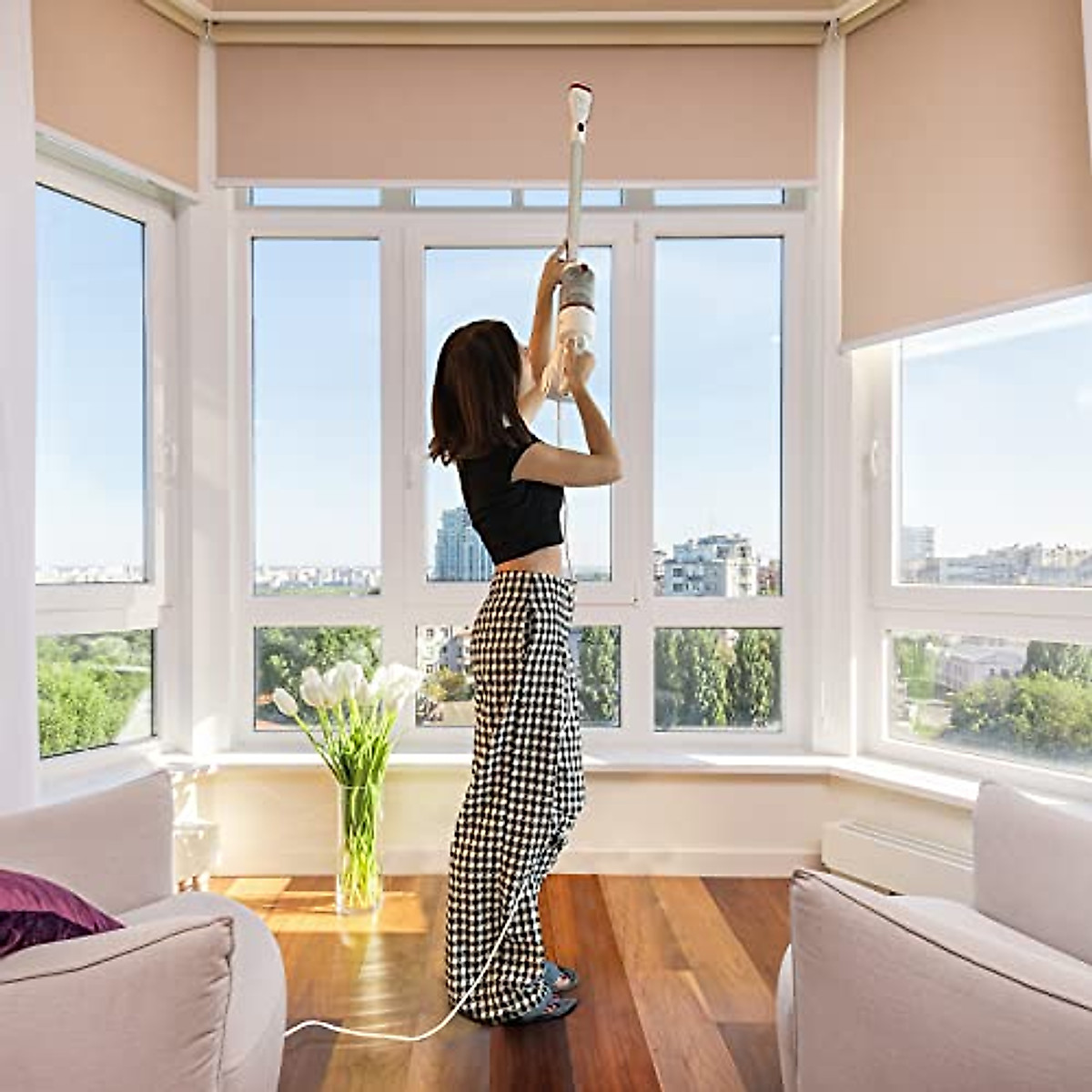 Dibea Corded Stick Vacuum Cleaner Lightweight Handheld Vac Machine 20KPA Strong Suction for Pet Hair/Dust/Dirt on Hardwood Floor, Carpet, Car, etc