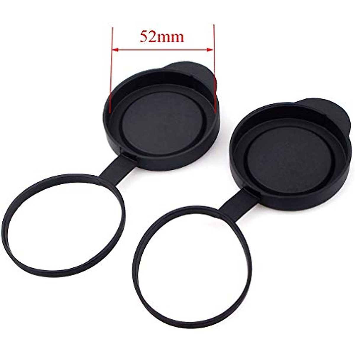 SVBONY Protective Rubber Objective Lens Caps for Fits Binoculars with Outer Diameter 52-54mm