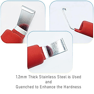 ZUIWAN 1Pcs Red 7 Inch Vinyl Siding Removal Tool - Hardened, Quenched, Frosted Non-Slip Grip Handle With Good Hand Feel,Mainly Used For House Vinyl Siding Installation And Removal
