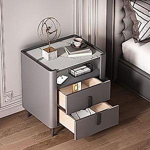 HIGOH Bedside Table Bedside Table Modern Nightstand Light Luxury Bed Side Table for Bedroom Bedside Storage Cabinets Bedside Cabinets