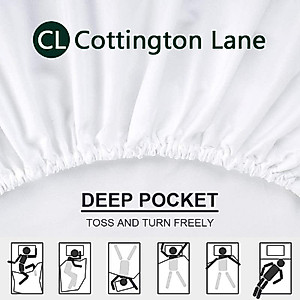 Cot Fitted Sheet 33 x 75-100% Egyptian Cotton - Cot Size 33 x 75 Fitted Sheet Only - Fitted Cot Sheet Perfect for Narrow Twin, Camp Bunk Beds, Camping Cot, Guest Bed Replacement(Cool Grey Solid)