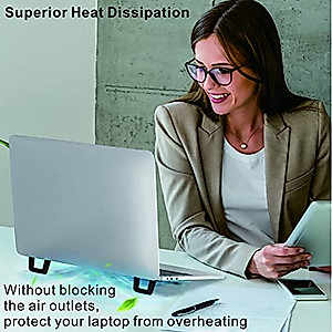 Self-Adhesive Mini Portable Laptop Stand, Invisible Computer Stand, Foldable Ergonomic Desktop Stand, Compatible with MateBook X pro, D14, MacBook Air Pro,XPS,More 10-17inch Laptop, Tablets, iPad