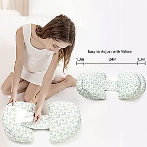 Coldew Pregnancy Pillows for Sleeping, Maternity Pillow for Pregnant Women, Soft Pregnancy Body Pillow with Detachable and Adjustable Pillow Cover - Support for Belly, Back, Legs, Hips (Golden, Small)