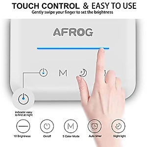 AFROG Multifunctional LED Desk Lamp with Wireless Charger, USB Charging Port, 5 Lighting Modes,5 Brightness Levels, Sensitive Control, 30/62 min Auto Timer, Eye-Caring Office Lamp with Adapter