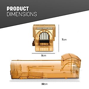 KEPLIN Humane Mouse Trap 1pk - No Kill Mice Traps, Pets and Children Friendly, Catch and Release Animal, Rodent and Chipmunk Trap, Indoor / Outdoor - Brown