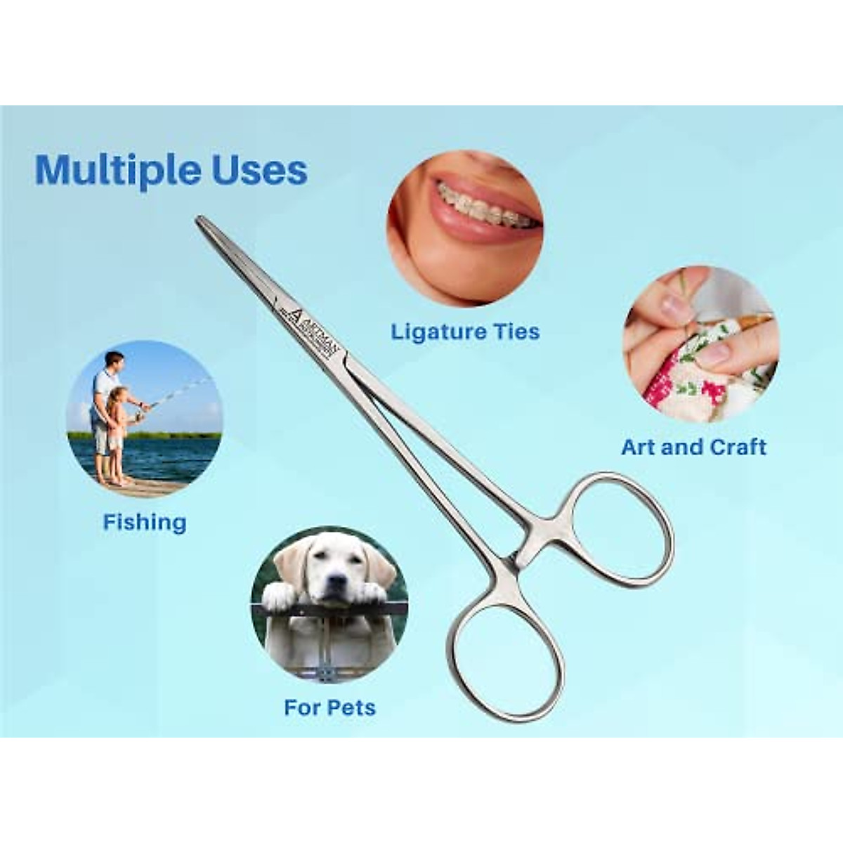 Artery Forceps Straight 5 inches Mosquito Orthodontic Dental Surgical hemostat by Wise LINKERS