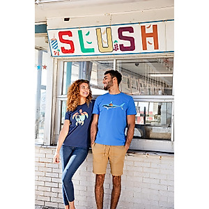 Life is Good Women's Standard Crusher Graphic T-Shirt I'll Be Watching You Dog, Darkest Blue, Large