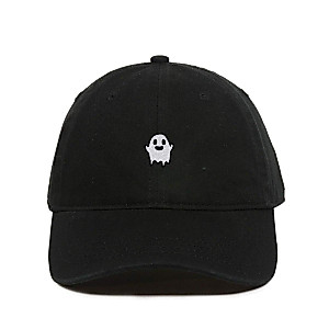 DSGN By DNA Ghost Baseball Cap Embroidered Cotton Adjustable Dad Hat Black