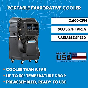Portacool PACJS2301A1 Jetstream 230 Portable Evaporative Cooler, Black