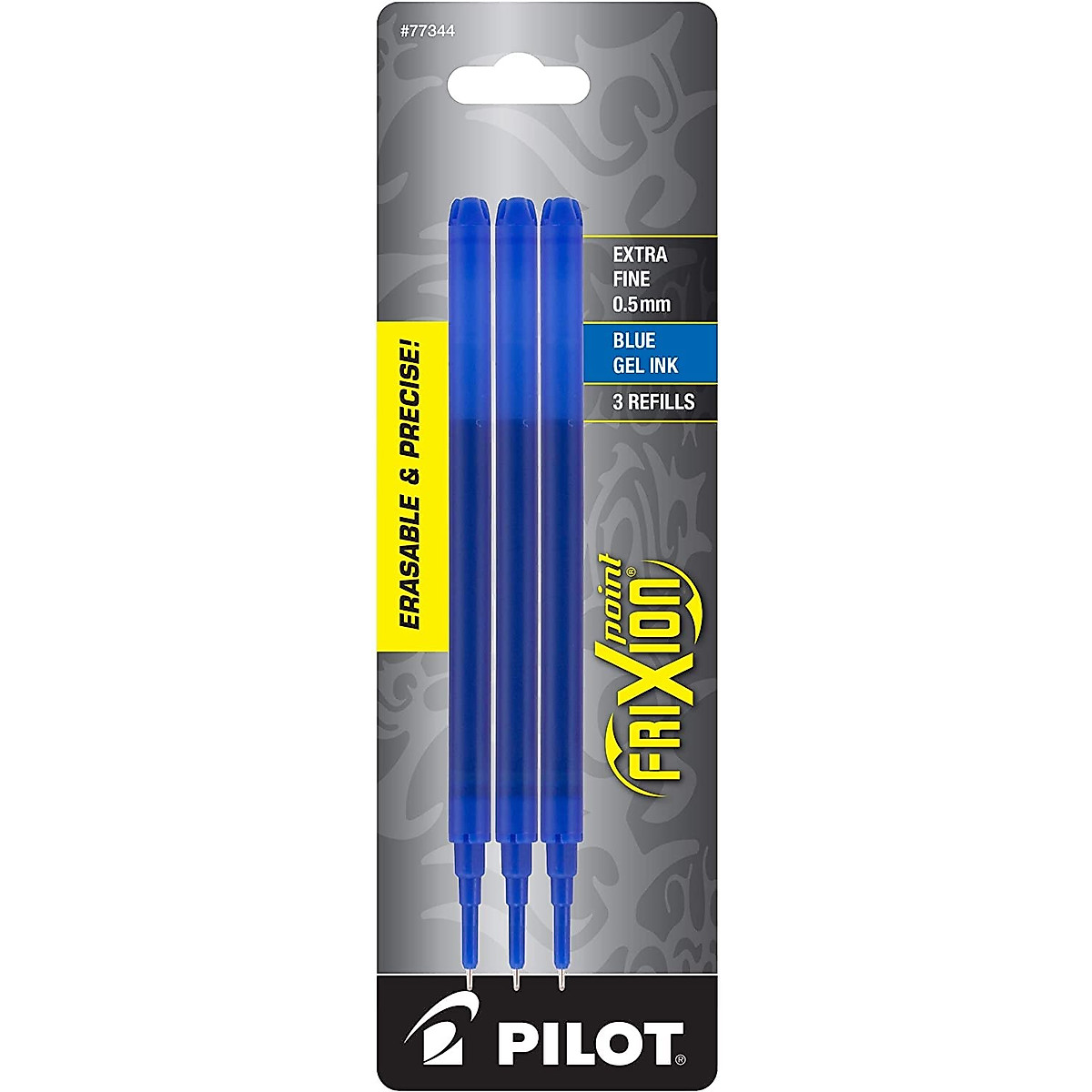 PILOT FriXion Point Erasable & Refillable Gel Ink Pens, Extra Fine Point, Blue Ink, 2 Black and 2 Blue Pens, and 3 black and 3 Blue Refills,