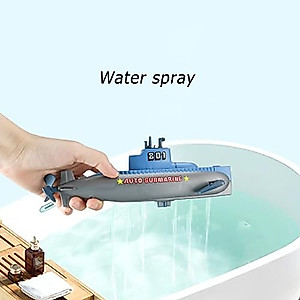 Windup Submarine Bath Toy RC Mini Warship Children's Clockwork Water Toys for Kid Swimming Bathtub Toy Water Toy Fish Tank Toy