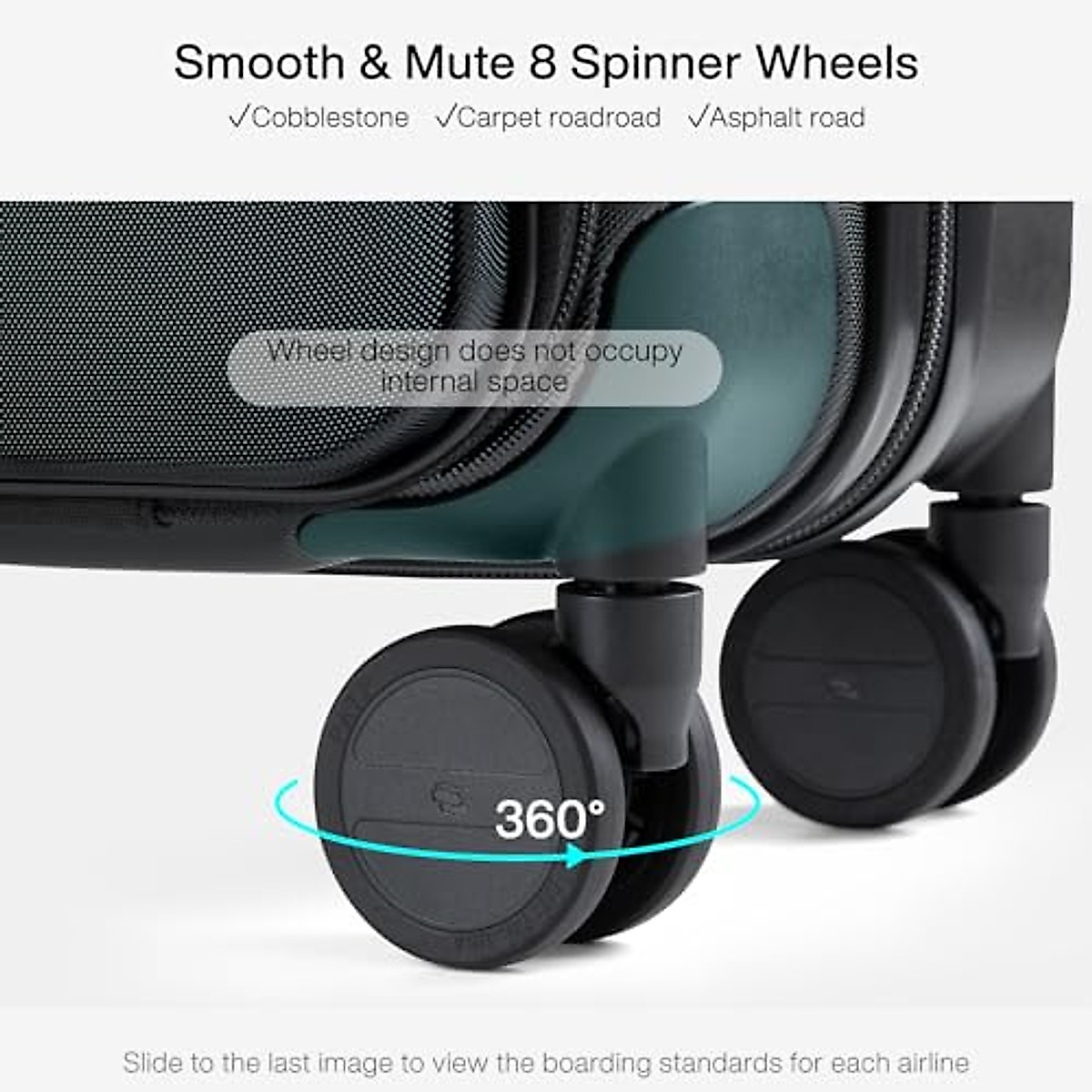 Hanke Grace Expandable Suitcases with Wheels Hardshell Carry On Luggage Airline Approved, 20 Inch Travel Suitcase Lightweight Tsa Luggage for Short Business Trips, Jet Black.