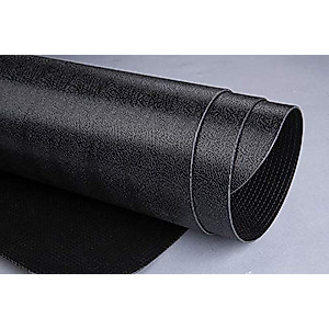 Office Rolling Chair Mat for Hardwood and Tile Floor, Black, Anti-Slip, Non-Curve, Chair Mat Best for Under the Computer Desk , 47 x 35 Rectangular Non-Toxic Plastic Protector, Not for Carpet