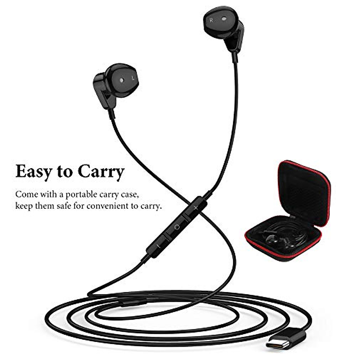 APETOO USB C Headphones for Samsung S22 Ultra,HiFi Stereo Type C Earbuds with Mic USB C Earphones for Galaxy S21 S20 FE S23 Note 20 Ultra 10 Plus Pixel 6 5 4 3XL OnePlus 9 Pro 8T 7T,iPad Pro,MacBook