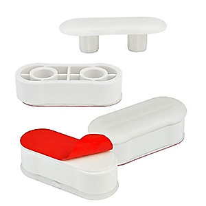 Toilet Seat Bumper Replacement Kit for Bidet with Strong Adhesive, 16 Pcs Topbuti Universal White Toilet Seat Bumpers Pads for Use with Bidets Stick On for Home and Hotel