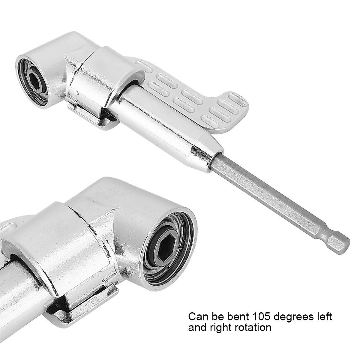 105 Degree Right Angle Drill Adapter Turn Screwdriver Drill Socket Adapter with Quick Connect Handle for All Electric Drills and Socket Wrenches