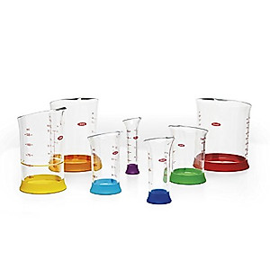 OXO Good Grips 7-Piece Nesting Measuring Beaker Set & Good Grips Mini Angled Measuring Cup