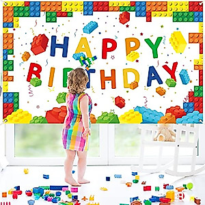 Building Blocks Party Decorations Banner Colorful Blocks Birthday Photography Backdrop Building Blocks Theme Party Supplies