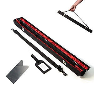Smith & Basil Cello Bow Case - Fits Two 4/4 Violin, Cello or Viola Bows - Hard Outer Shell with Premium Internal Velvet Padding - Shoulder Strap, Name Tag and Music Sheet Clip Included