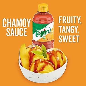 Tajin Fruity Chamoy Sauce 15.38oz and Mild Hot Sauce 15.38oz Bundle (Pack of 2)