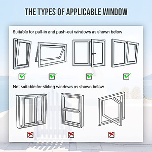 BEWAVE Portable AC Window Seal, Universal Window Seal for Portable Air Conditioner, Window Vent Kit with Shrink Rope and Adhesive Fastener for Casement Window, 118Inch/300CM
