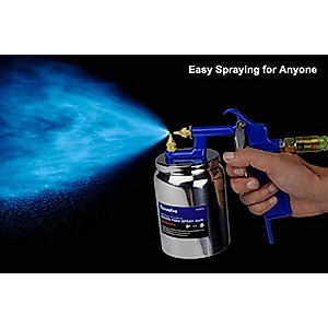 Dynastus Suction Feed Siphon Air Spray Gun for Spraying Oil-Based or Latex Paints, with Filtering and Cleaning Kits