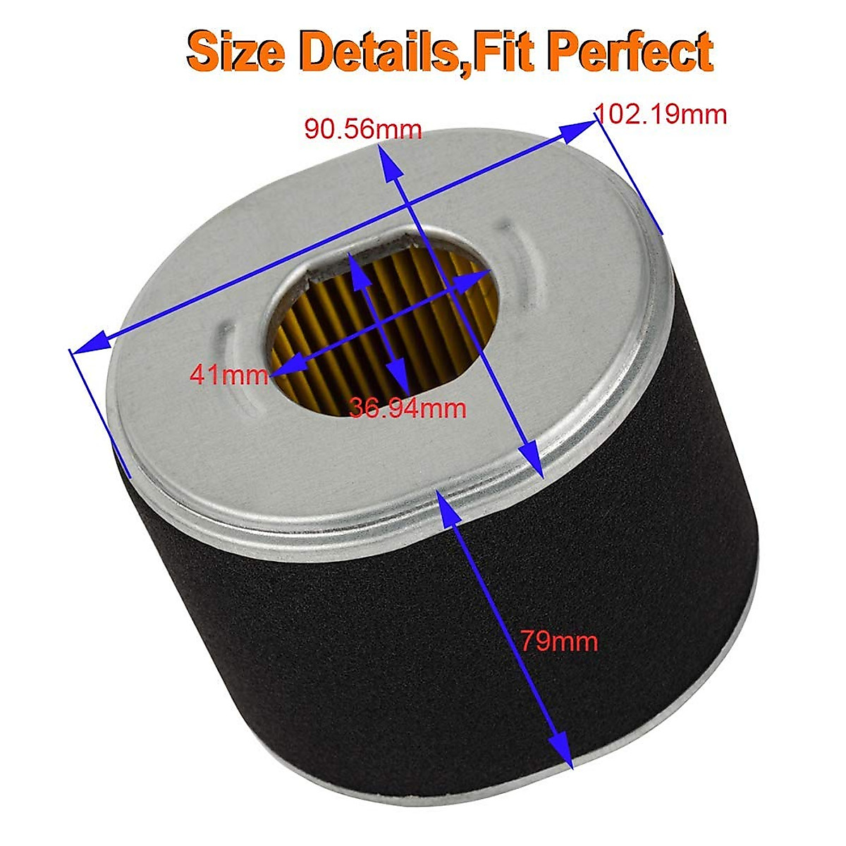 HIFROM Pack of 2 Set Air Filter with Spark Plug Replacement for Honda GX240 8HP GX270 9HP Engine Replace 17210-ZE2-821 17210-ZE2-822 17210-ZE2-515