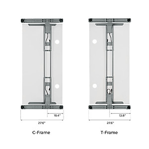 Uplift Desk Ash Gray Laminate (60 x 24 inch) Standing Desk 2-Leg V2-Commercial Adjustable Stand Up C-Frame (Black), Advanced Keypad, Wire Grommets, Wire Tray, Rocker Board