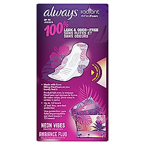 Always Radiant Pads, Size 1, Regular Absorbency, Scented, 30 Count (Pack of 2)