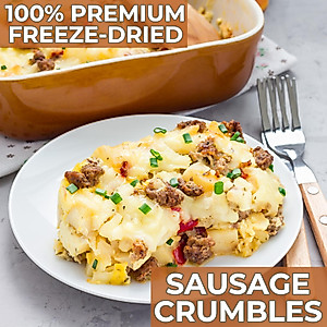 Nutristore Freeze Dried Sausage Crumbles | Survival Emergency Food Supply, Meal Prep, Camping | Made in USA | 25 Year Shelf Life | #10 Can, 29.6 oz