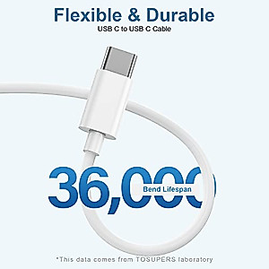 USB C to USB C Charging Cable 6ft 60W 3Pack, USB C Cable for Charging Apple,for iPhone 15/15 Pro/15 Pro Max/15 Plus,iPad Pro, Air5, MacBook Air