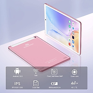 2 in 1 Tablet with Keyboard,Tablet 10.1 Inch Android 10 Tablets, High Performance Tablet 10 Inch 4G LTE,Google Certificated Wi-Fi Tablet pc,64GB ROM 128GB Expand, Dual Camera,4G Wi-Fi,8000MAH, GPS