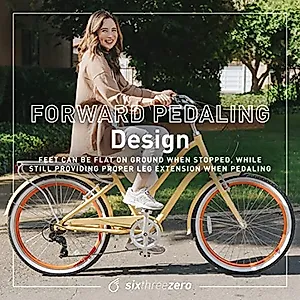 sixthreezero EVRYjourney Women's Beach Cruiser Bike, Step-Through Touring Hybrid Bicycle