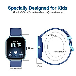 ZURURU Kids Smart Watch with 1.4" DIY Watch Face 19 Sport Modes, Waterproof Fitness Tracker Watch with Pedometer, Step Calorie Counter, Sleep Heart Rate Monitor Gift for Girls Boys Teen