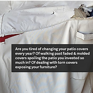 Elmara Outdoor Couch Covers – Waterproof, UV Fade-Resistant Outdoor Sofa Covers Made of Heavy Duty Olefin – Durable All Weather Design Keeps Your Couch or Loveseat Safe (Beige)