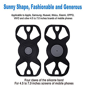 Universal Bike Phone Mount, 360°Rotatable Adjustable Silicone Phone Holder, Fit 4.5"-7" for iPhone 14 13 12 11 Pro Max XS XR Samsung Galaxy (Bike Stand)