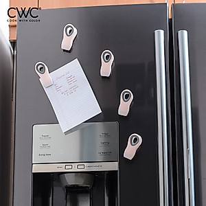 COOK WITH COLOR Bag Clips with Magnet- Food Clips, Chip Clips, Bag Clips for Food Storage with Airtight Seal Grip for Bread Bags, Snack Bags and Food Bags (Pink, Pack of 10)