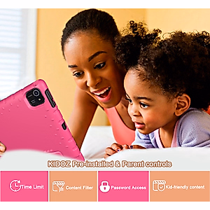 NOBKLEN Kids Tablet 10 Inch, Android 13, 4GB+64GB, 8-Core CPU, WiFi 6, 12H Battery Life, Parental Control, 1280 * 800 HD Display, Dual Cameras, Shockproof Case, Pre-Installed Educational Apps