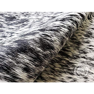 Genuine Salt and Pepper Cowhide Rug Large 6 x 7 ft. 180 x 220 cm