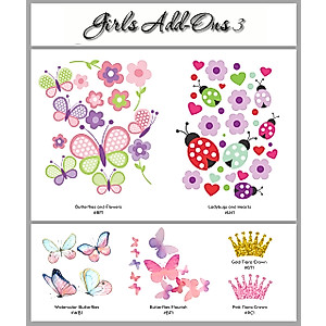 Decor Designs Decals Girls Fancy Cursive Single Personalized Custom Name Vinyl Wall Art Decal Sticker, Nursery Decoration, Baby Bedroom Decor (Multiple Size Choices) (Girls Name with Initial)