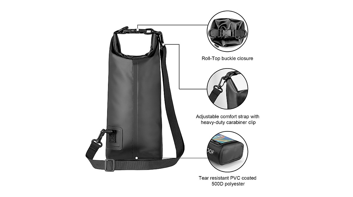 HUGSEE 2L Waterproof Dry Bag Backpack for Outdoors