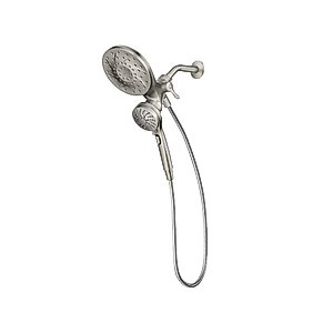 Moen Engage Magnetix Spot Resist Brushed Nickel Multi-Function Handshower and Rainshower Combo Featuring Magnetic Docking System, Shower Head with Handheld Spray, 26009SRN