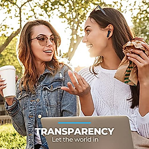 Digdiy Wireless Earbuds Hybrid Active Noise Cancelling, D11 ANC Wireless Earphones, Bluetooth 5.2 in-Ear Detection Headphones, Transparency Mode, ENC Clear Calls, 28H Battery Wireless Charging, IPX6