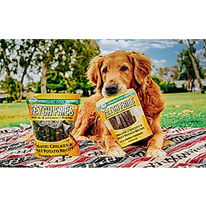 Fetch Fries Organic Chicken & Sweet Potato Jerky Fries for Dogs (5 oz).