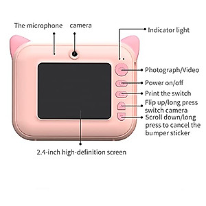 Kids Camera, Digital Camera for Kids Boys and Girls - 24MP Children's Camera with LCD Screen, Full HD 1080p Rechargeable Electronic Mini Camera for Students, Teens, Kids