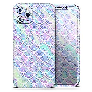 Design Skinz Iridescent Dahlia v9 - DesignSkinz Protective Vinyl Decal Wrap Skin Cover Compatible with The Apple iPhone 12 Pro (Full-Body, Screen Trim & Back Glass Skin)