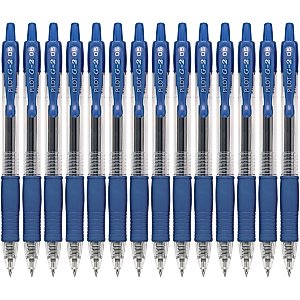 Pilot, G2 Premium Gel Roller Pens, Extra Fine Point 0.5 mm, Pack of 14, Blue